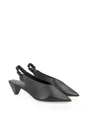Loewe Origami Cubic Slingback In Lambskin - Black