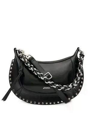 Isabel Marant Étoile Oskan Moon Studded Leather Shoulder Bag