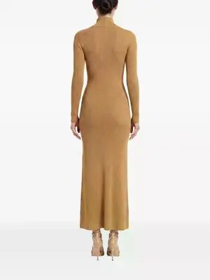 Roland Mouret Maxi Knotted Ruffled Dress - Neutrals