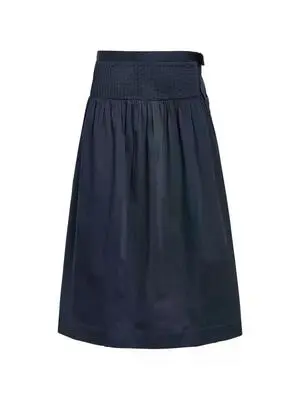 DAMSON MADDER Smocked-waist Gathered Midi Skirt