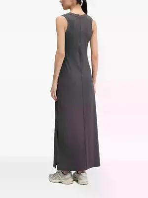 Bogner Eleen Ribbed Side-slit Slim-fit Maxi Dress - Grey