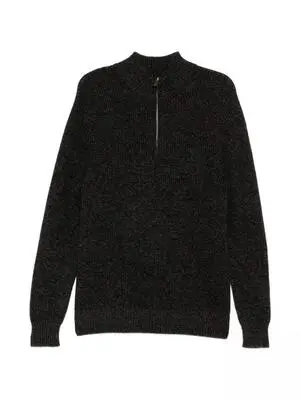 N.peal Ribbed Half-zip Jumper - Grey