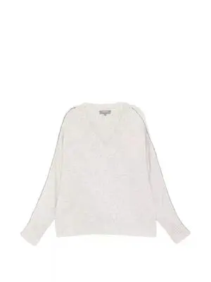 N.peal Metal-trim V-neck Sweater - Grey