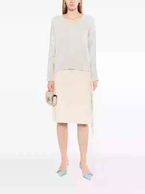 N.peal Metal-trim V-neck Sweater