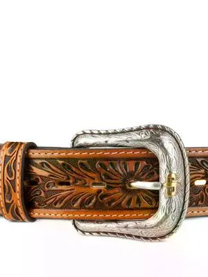Stetson Tooled-leather Western Belt
