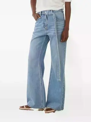 ELEH Belted Wide-leg Jeans