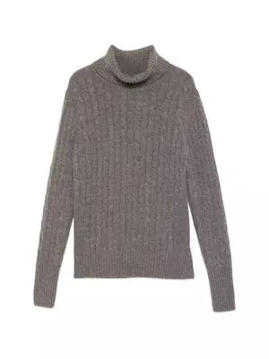 N.peal Adelyn Cable-knit Top - Grey