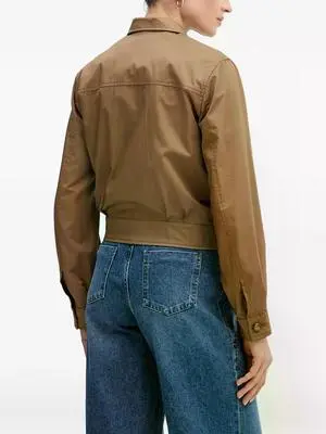 BLAUER. Clement Logo-patch Flap-pocket Cropped Jacket