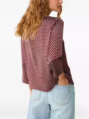 PENNYBLACK Polka-dot Three-quarter-sleeve Blouse - Red
