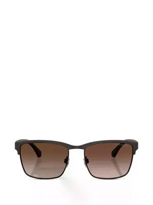 Emporio Armani Logo-plaque Rectangle-frame Sunglasses