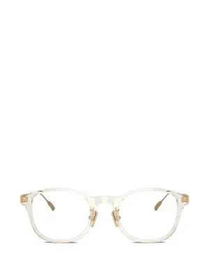 Moncler Transparent Round Frame Glasses - Neutrals