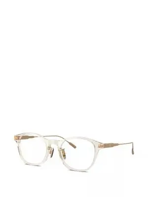 Moncler Transparent Round Frame Glasses