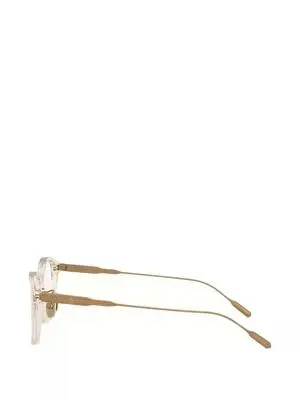 Moncler Transparent Round Frame Glasses