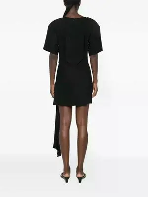 Sandro Draped Buckle-detail Mini Dress