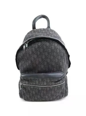 Dior Rider Oblique Canvas Backpack - Black