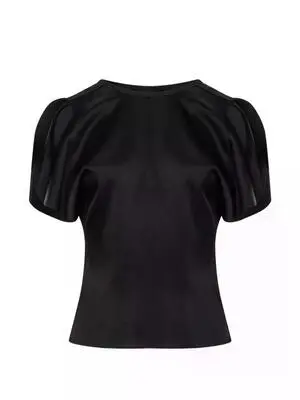Victoria Beckham Bela Cut-out Flutter-sleeve Top
