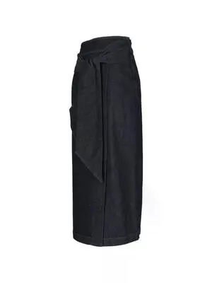 Emporio Armani Tie-waist Wrap Midi Skirt