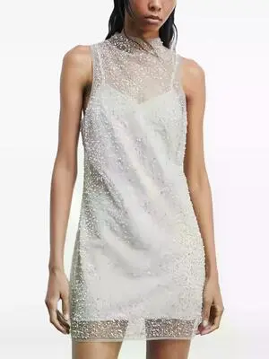 Patrizia Pepe Sequin-embellished Mini Dress - Grey