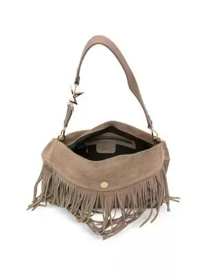 MARC ELLIS Fringed Suede Shoulder Bag - Neutrals