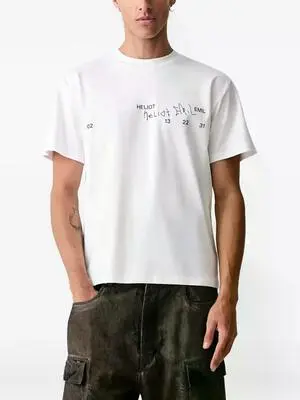 HELIOT EMIL Fulgens Logo-print Short-sleeve T-shirt - White