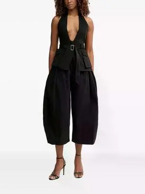 HAVEONE Belted Halterneck Top