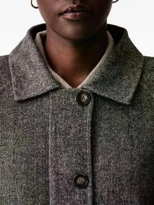 VICOLO Long-sleeve Faux-fur-collar Jacket