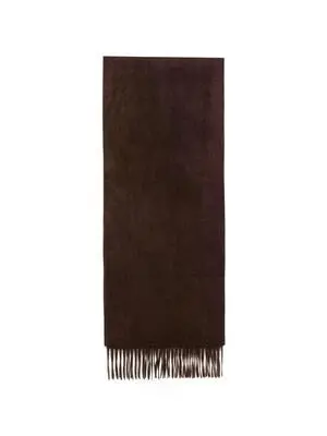 N.peal Woven Fringed Scarf - Red
