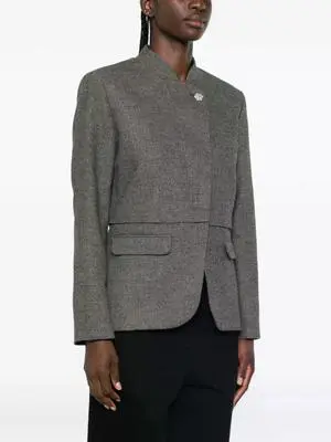 Sandro Houndstooth-pattern Crystal-embellished Blazer