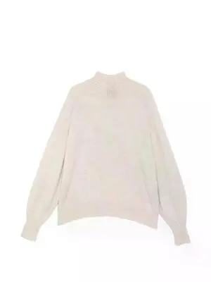 N.peal Funnel-neck Cashmere Sweater - Grey