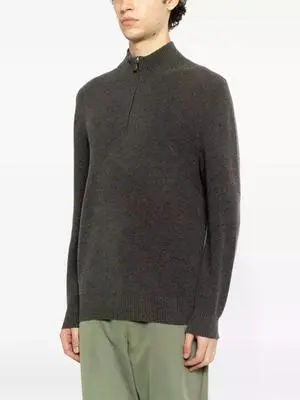 N.peal Ribbed Half-zip Jumper