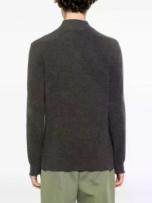 N.peal Ribbed Half-zip Jumper