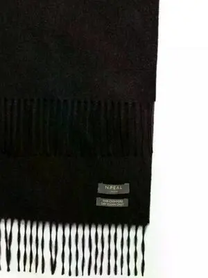 N.peal Woven Fringed Scarf - Brown