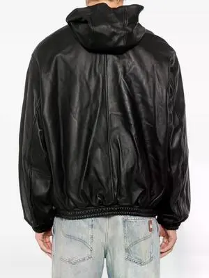 SSSTEIN Lamb Leather Hood Jacket