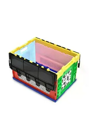 SAINT MXXXXXX Logo-print Collapsible Box - Black
