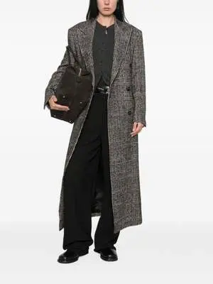 Tagliatore Wool Long Double-breasted Coat - Multicolor