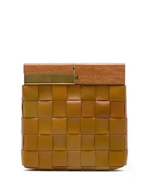 BOTTEGA VENETA 2012-2026 Lambskin Maxi Intrecciato The Snap Clutch Bag