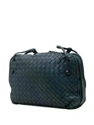 Bottega Veneta 2012-2026 Nappa Intrecciato Nodini Double Zip Crossbody Bag