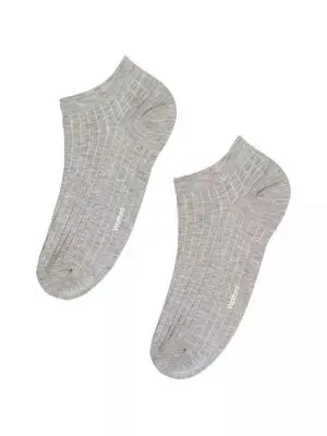 Wolford Rib-knit Ankle Socks - Grey