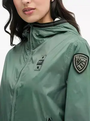 BLAUER. Anawan Logo-patch Hooded Lightweight Jacket