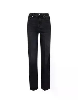 7 For All Mankind Modern Dojo Faded-effect Jeans - Black
