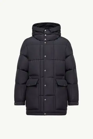 Moncler Sylmara Hooded Long Down Jacket - Blue