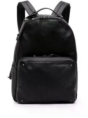 Valentino Garavani 2018-2026 Grained Calfskin Rockstud Backpack - Black
