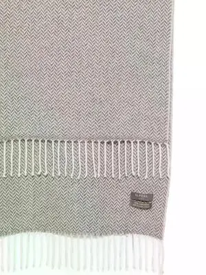 N.peal Herringbone-woven Cashmere Scarf