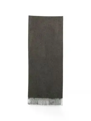 N.peal Fringed Cashmere Scarf - Grey
