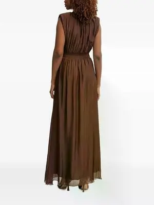 HAVEONE Maxi Ruched Side-slit Dress
