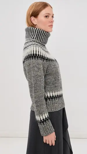 Monse Fair Isle Turtleneck Sweater