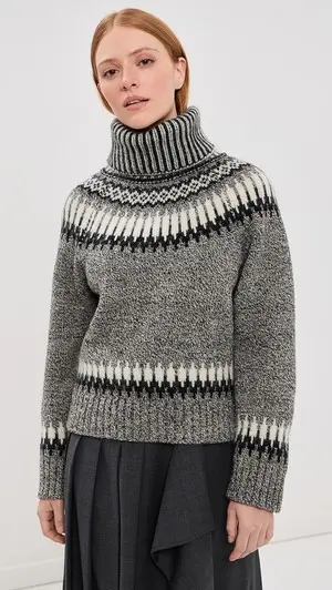 Monse Fair Isle Turtleneck Sweater