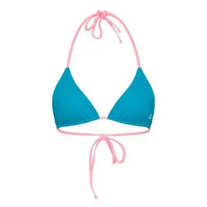 SŪNDAR SWIM The Sarno Bikini Top Turquoise & Coral Reversible - Blue