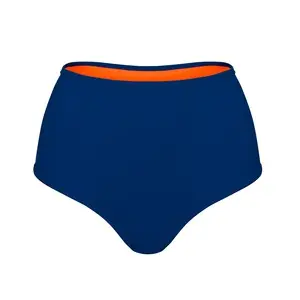 SŪNDAR SWIM The Mississippi Bikini Bottom Navy & Orange Reversible - Blue