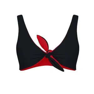 SŪNDAR SWIM Black / Red The Buriganga Bikini Top Black & Red Reversible - Black/red
